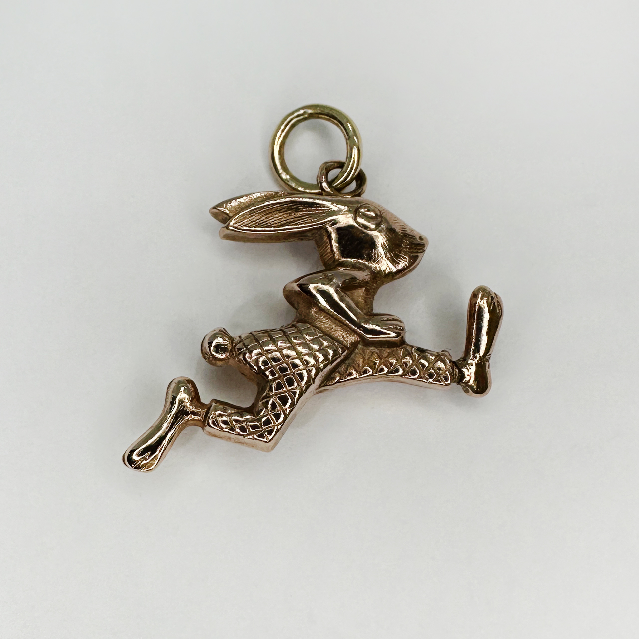 Gold March Hare Charm | Saddingtons Antique Jewellery