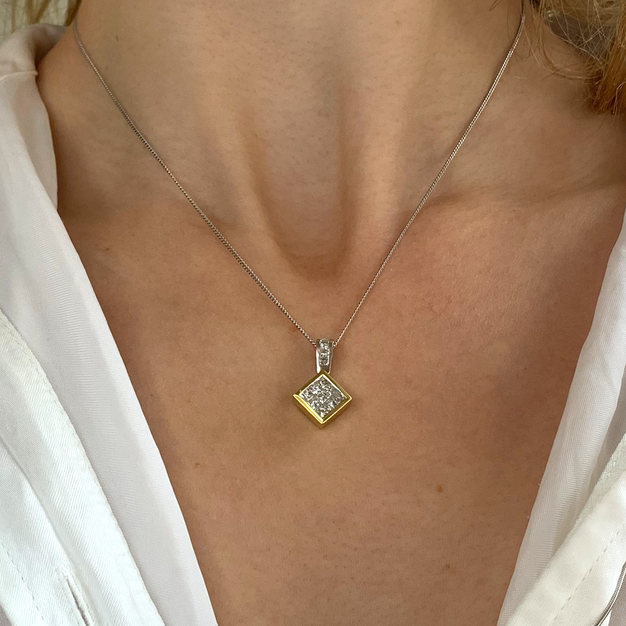 Pavé Diamond Pendant | Saddingtons Antique Jewellery