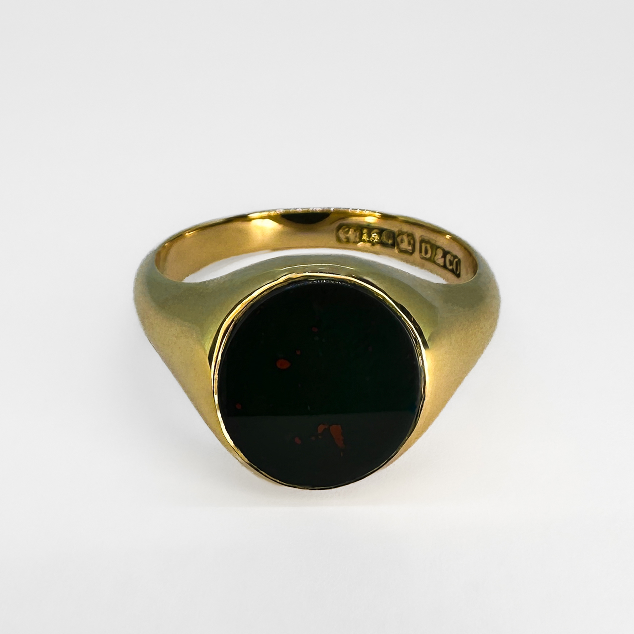 Antique Bloodstone Oval Signet Ring | Saddingtons Antique Jewellery